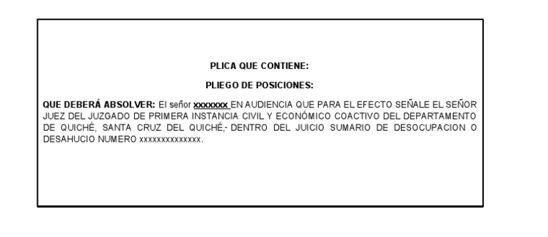 Plica de Pliego de Posiciones | PDF Plica de Pliego de Posiciones | PDF