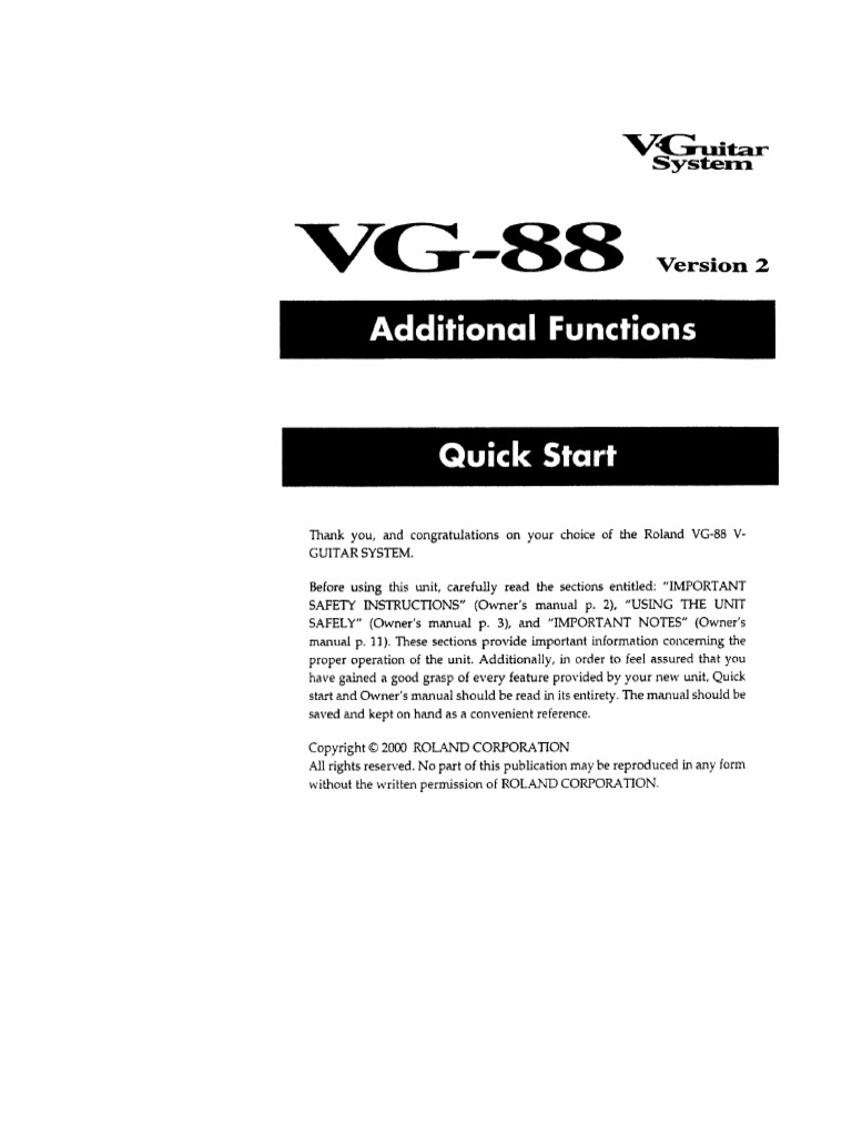 VG-88_Guia Rápido | PDF