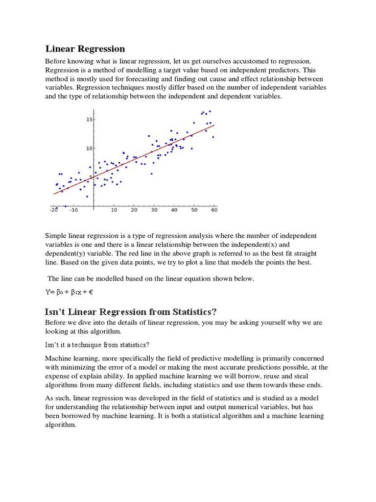 Linear Regression For Beginners | PDF