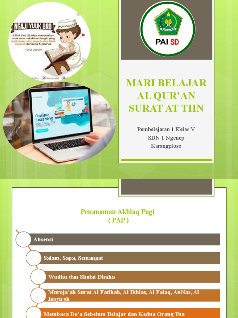 Media Pembelajaran Pai 5-Mari Belajar Al Qur'an Surat at Tiin | PDF | Agama & Spiritualitas