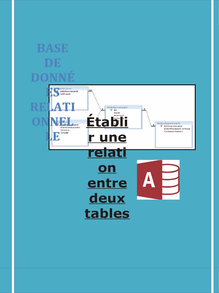 Établir des relations entre tables Access | PDF | Bouton (informatique ...