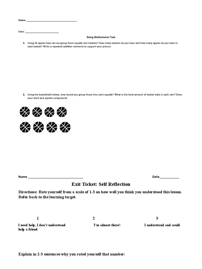 Task and Exit Ticket | PDF