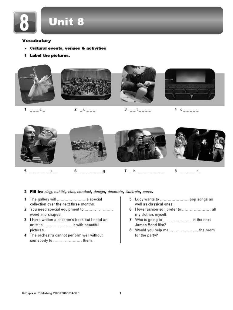 08 OnScreen 3 Unit 8 | PDF | Entertainment