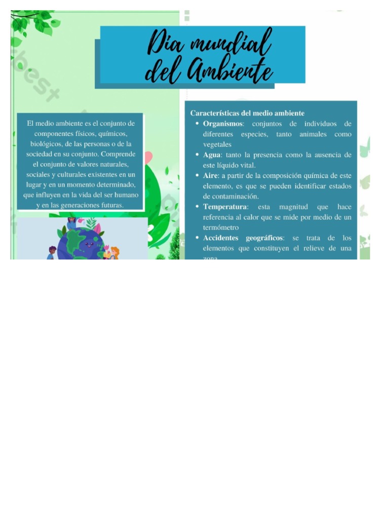 Folletos de Dia Mundial Del Medio Ambiente | PDF