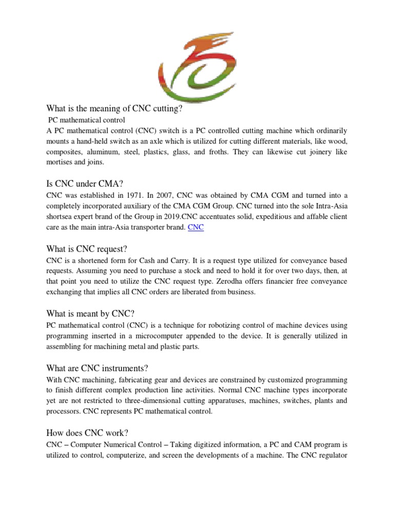 What Is The Meaning of CNC Cutting? | PDF | Numerical Control | Machines
