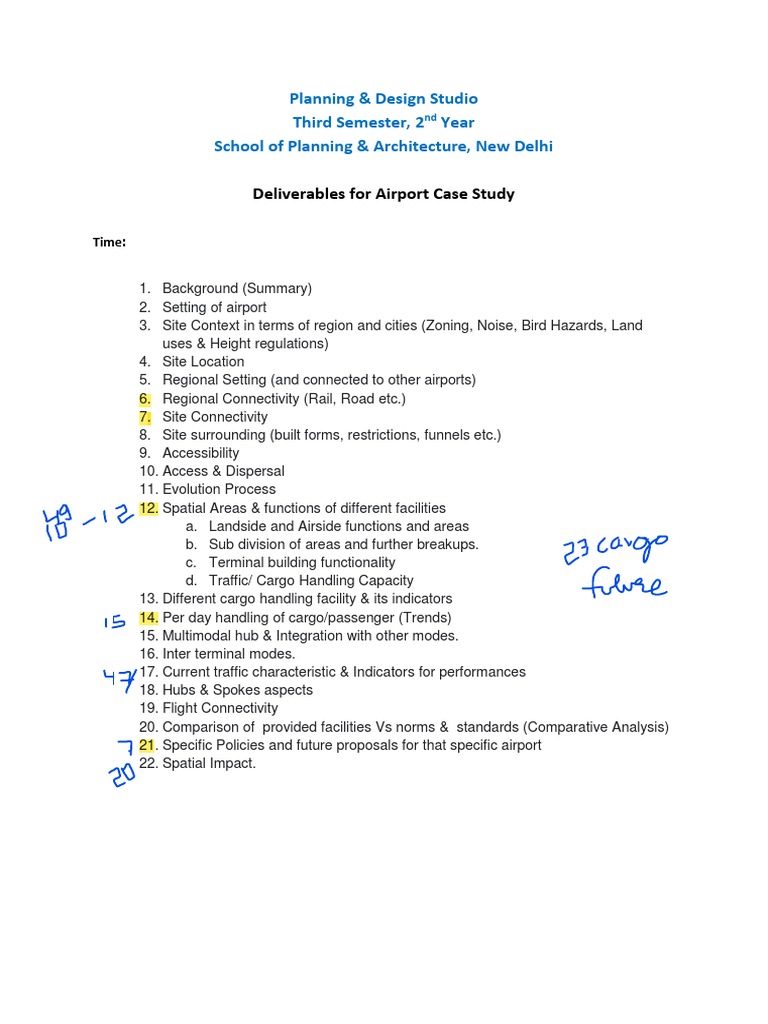 Deliverables For Airport Case Study | PDF