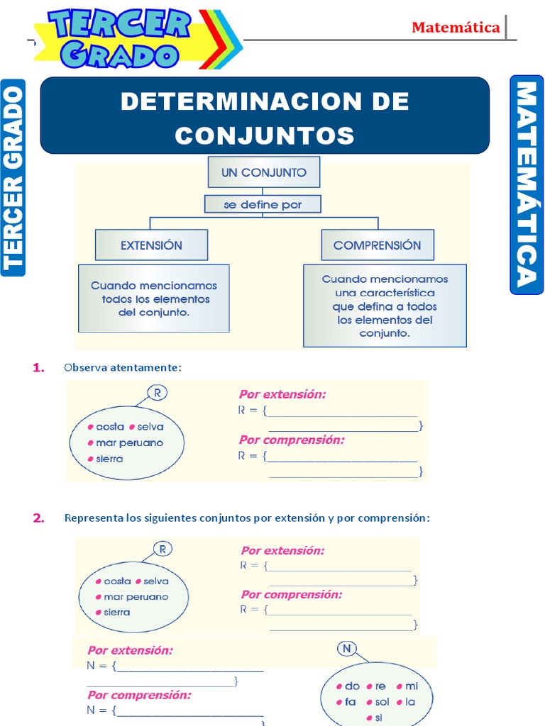 Conjuntos: Extensión y Comprensión | PDF