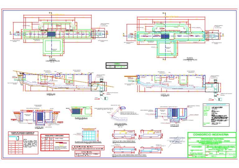Ptar-02 Plano Camara de Rejas Proyectado N°1-Camara de Rejas N°1 | PDF | Agua | Ingeniero civil