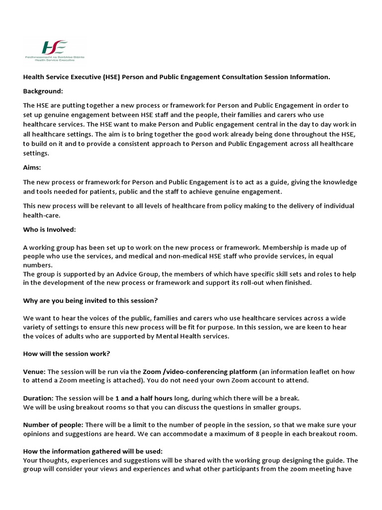 Invitation To The Public To Participate in Stakeholder Consultation ...