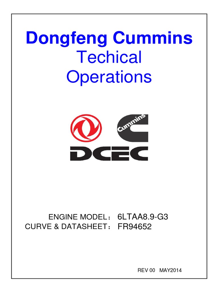 Cummins 6LTAA8.9-G3 FR94652 | PDF | Engines | Fuel Injection