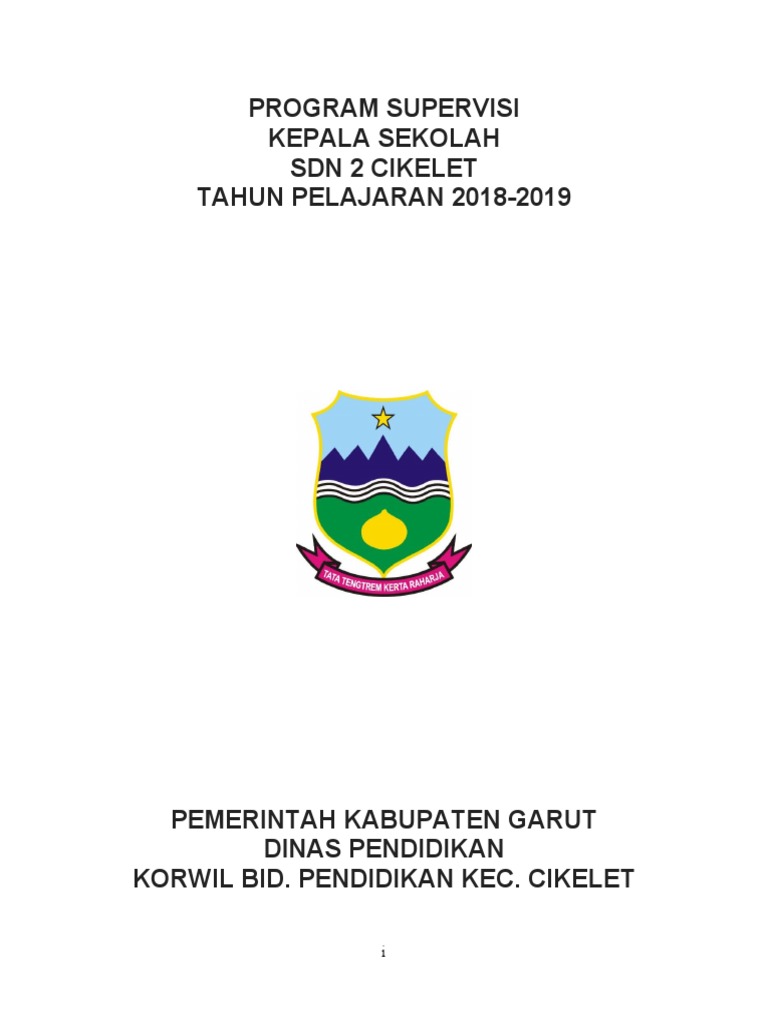 Program Supervisi Kepala Sekolah 2018-2019 | PDF