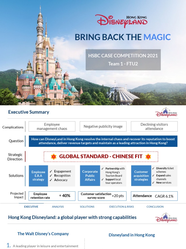(HSBC Case 2021) Team 1 FTU2 - Disneyland | PDF | Reputation | Employee ...
