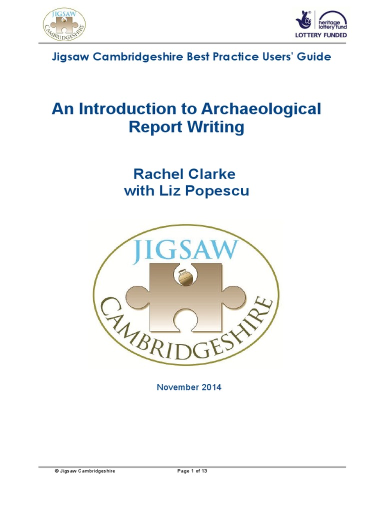 Introduction To Archaeological Report Writing | PDF | Archaeology ...