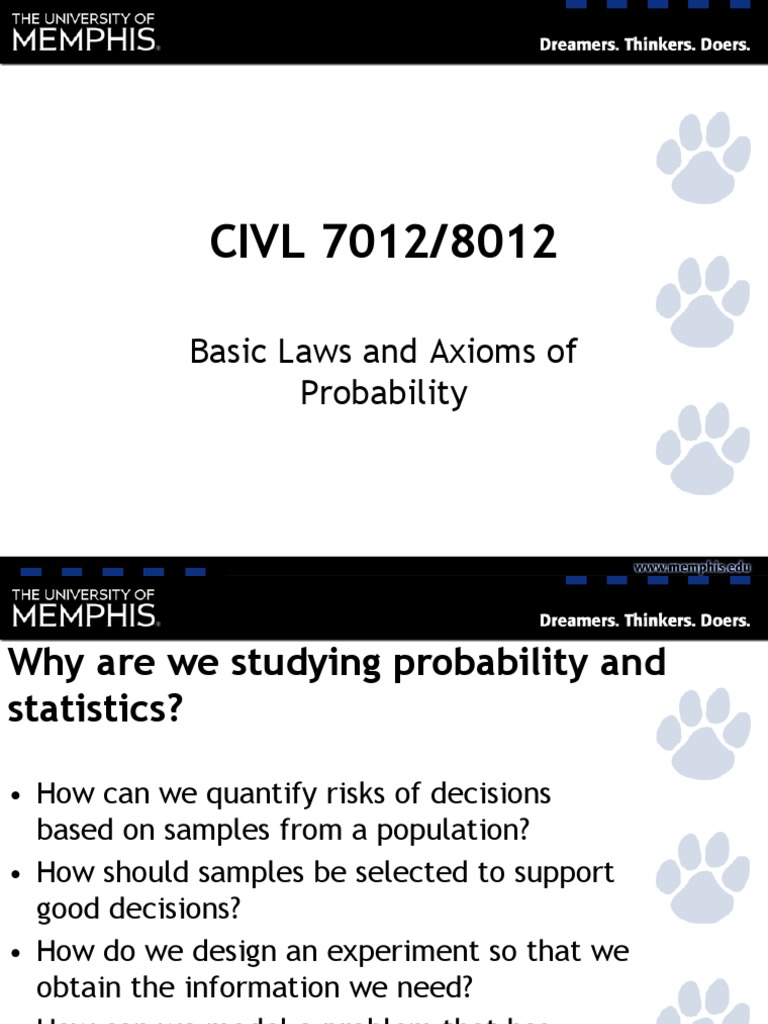 L2 - Basic Laws and Axioms Prob | PDF | Probability Distribution ...