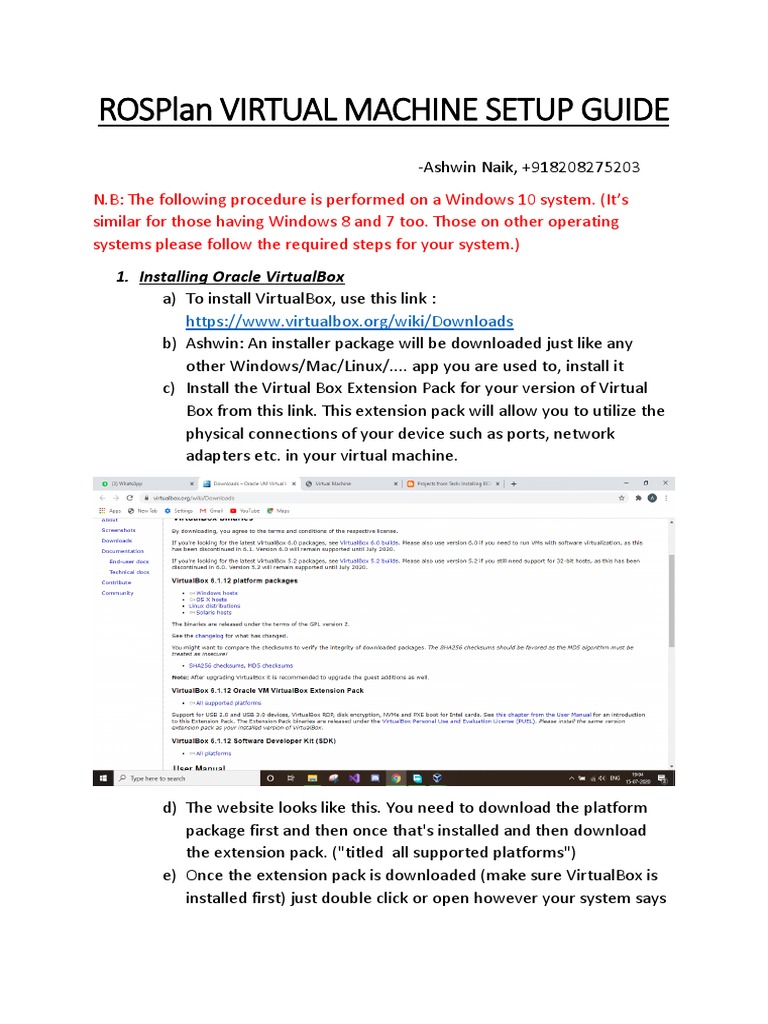 ROSPlan VIRTUAL MACHINE SETUP GUIDE | PDF | Computer File | Software Development