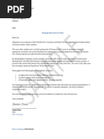 Tender Cover Letter Example | PDF | Procurement | Experience