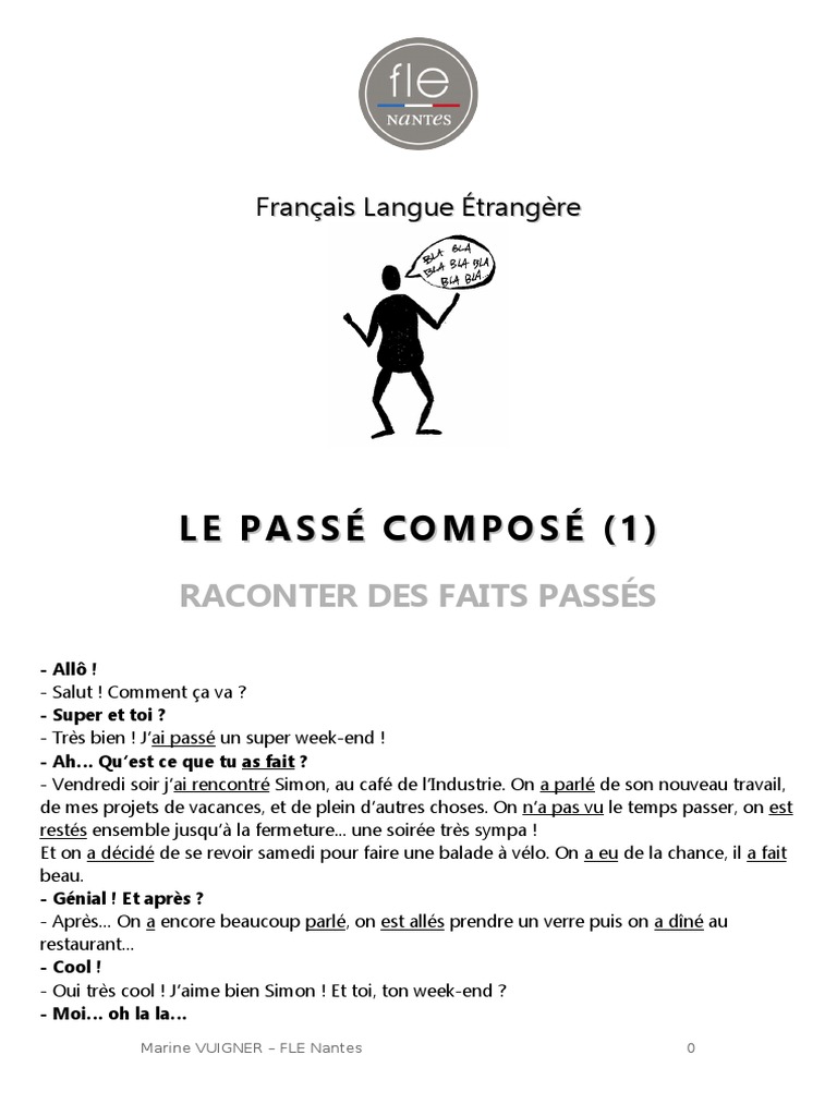 Passe Compose Exercices-Correction | PDF