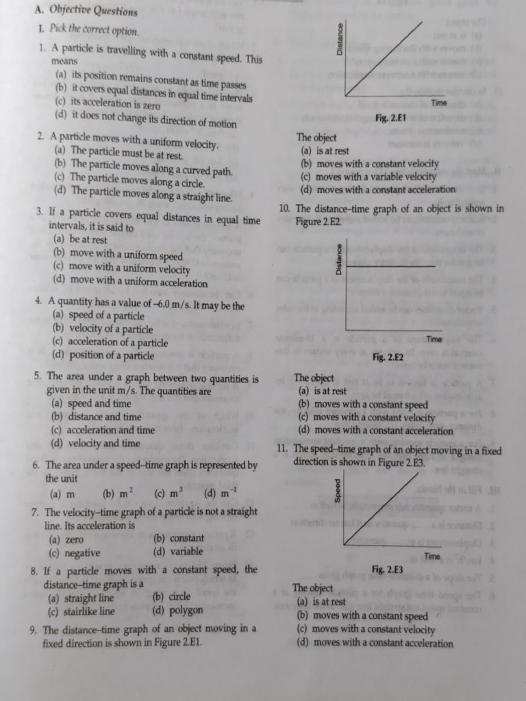 Class Ix Physics - Motion - Drill Sheet For | PDF | Velocity | Acceleration
