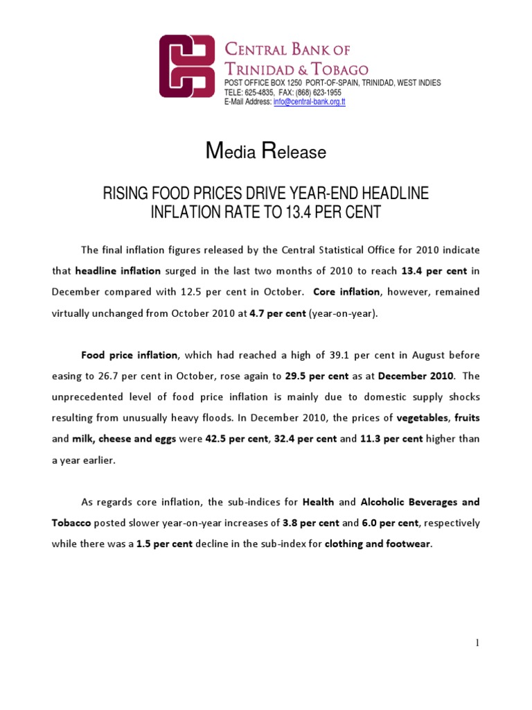 Inflation Data mr110128 | PDF | Repurchase Agreement | Banks