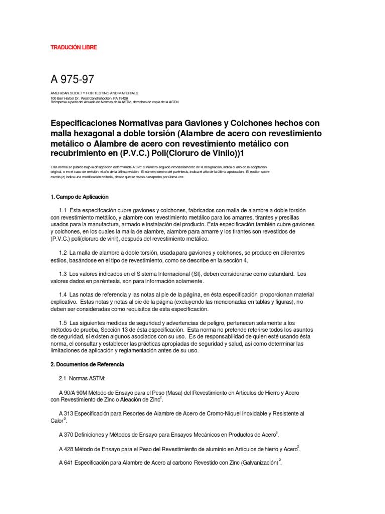 Norma ASTM A975 | PDF | Acero | Revestimiento