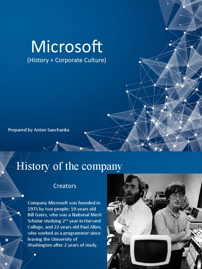 Microsoft: History and Culture Overview | PDF | Art | Technology ...