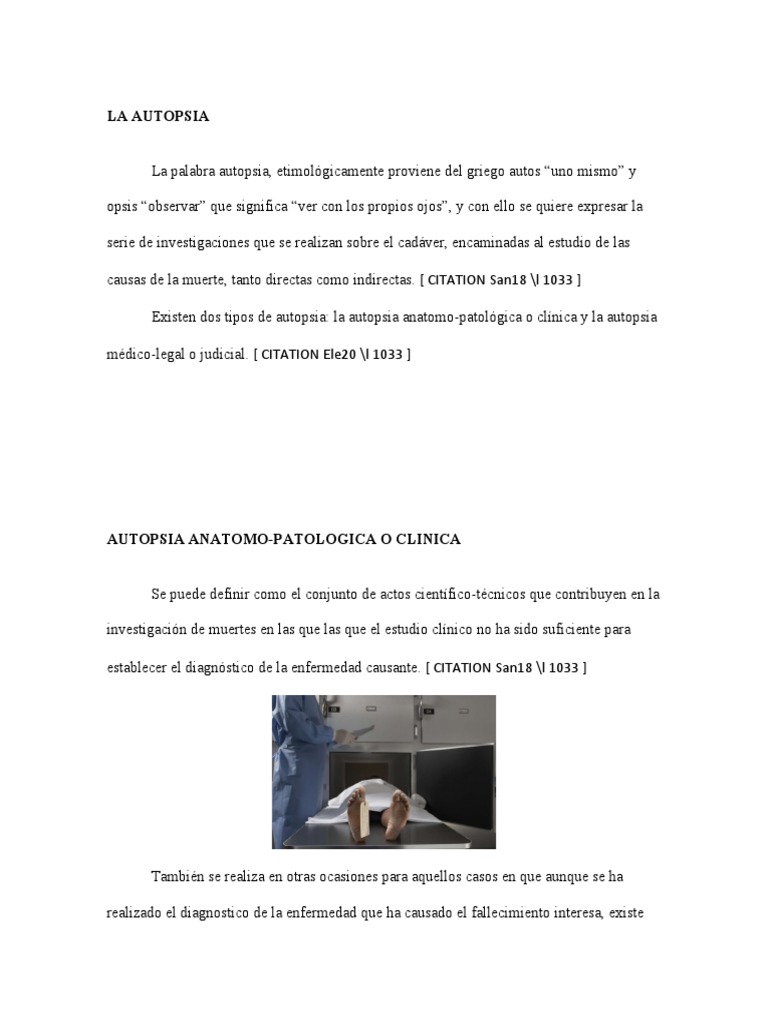 La Autopsia | PDF | Muerte | Diagnostico medico
