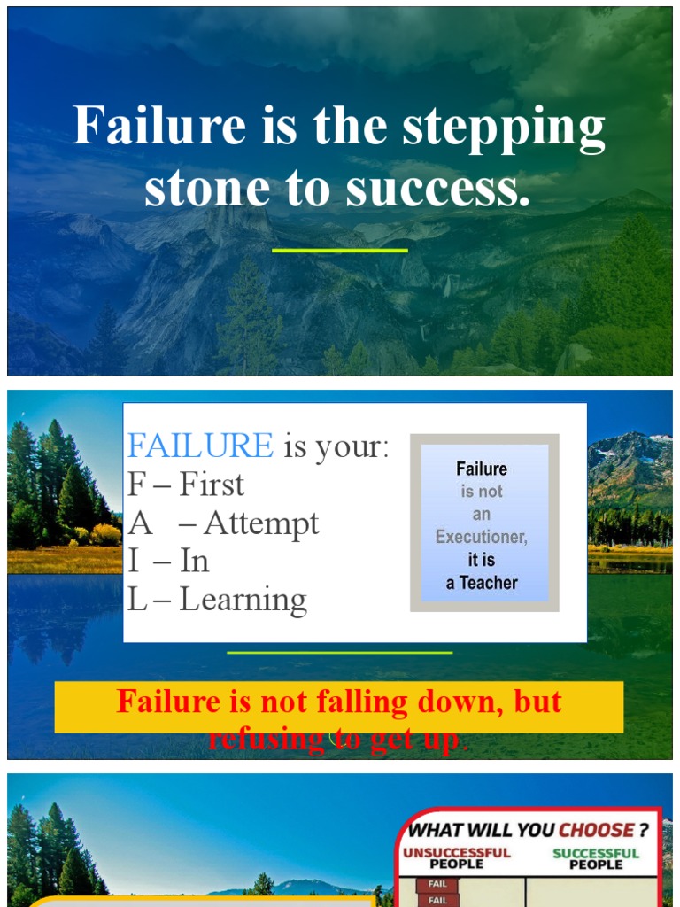 Failure Is The Stepping Stone To Success | PDF