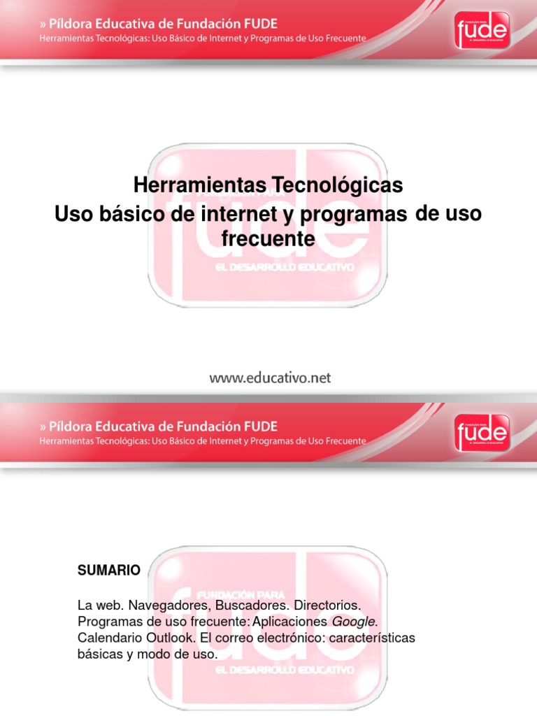 Herramientas Tecnologicas Uso Basico de Internet y Programas de Uso ...