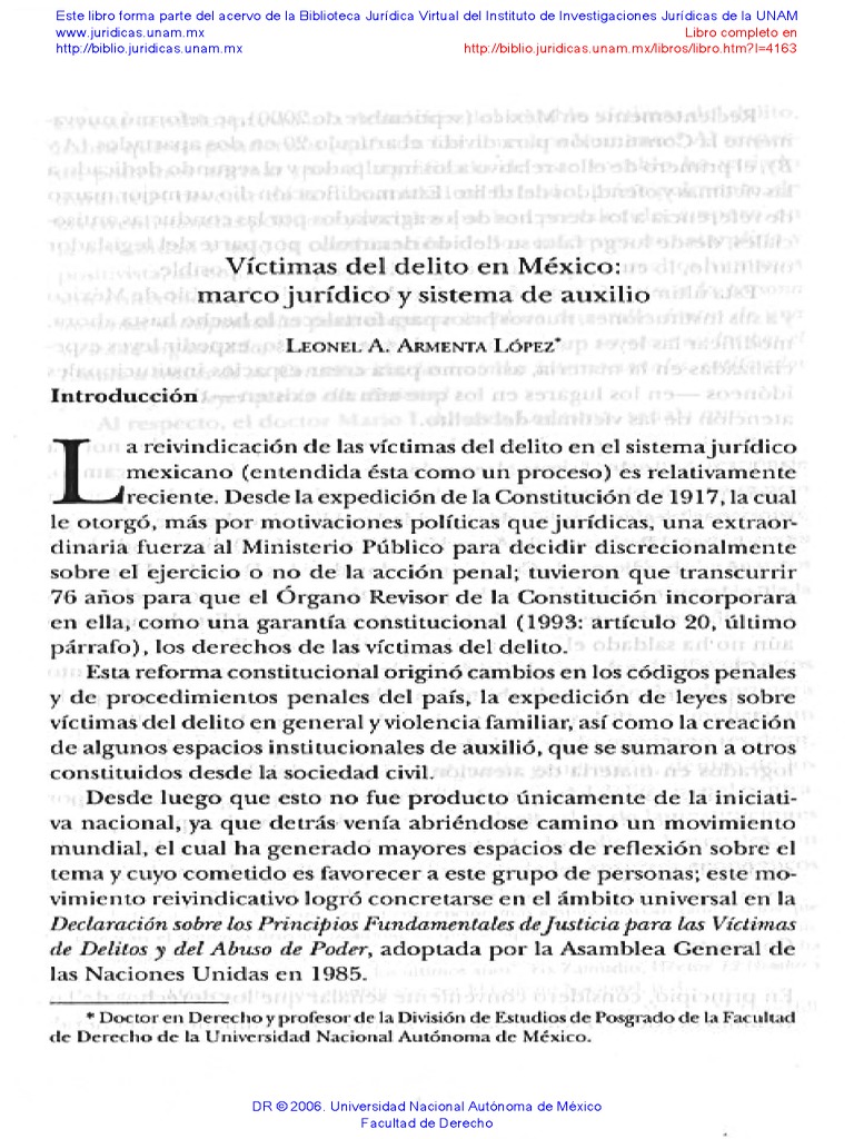 Victimas Del Delito en Mexico | PDF | Derecho penal | Crimen y violencia