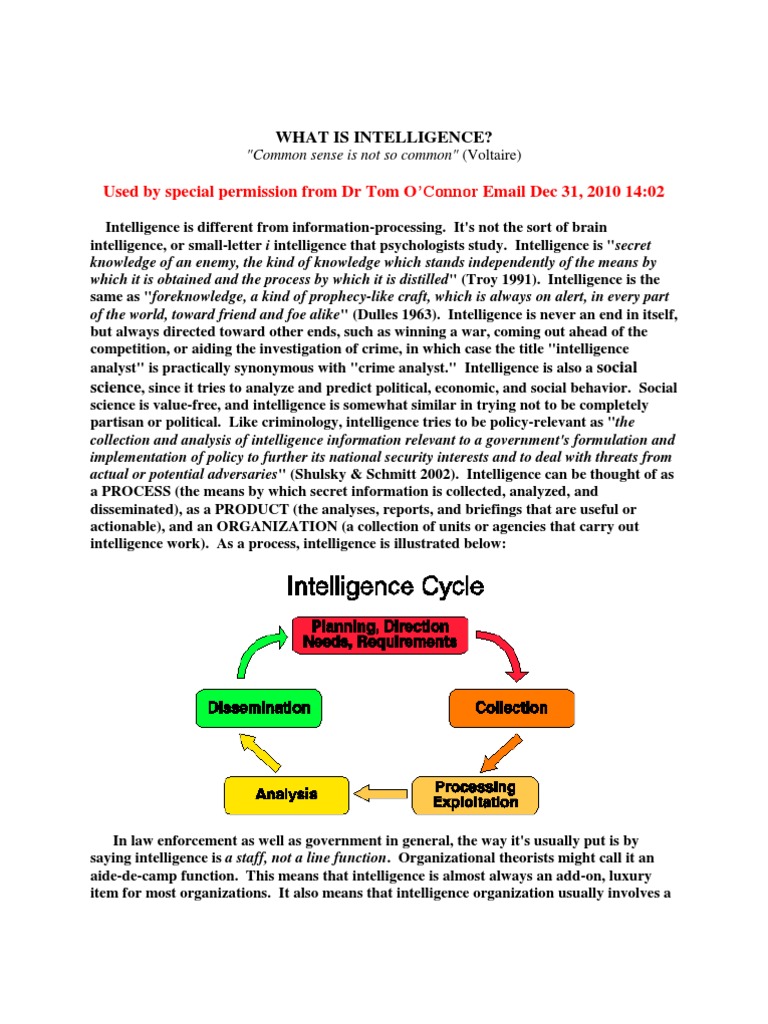 Understanding Intelligence Functions | PDF | Security Clearance ...