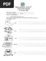 Evaluación Primer Grado BI Español | PDF | Artes del Lenguaje y ...