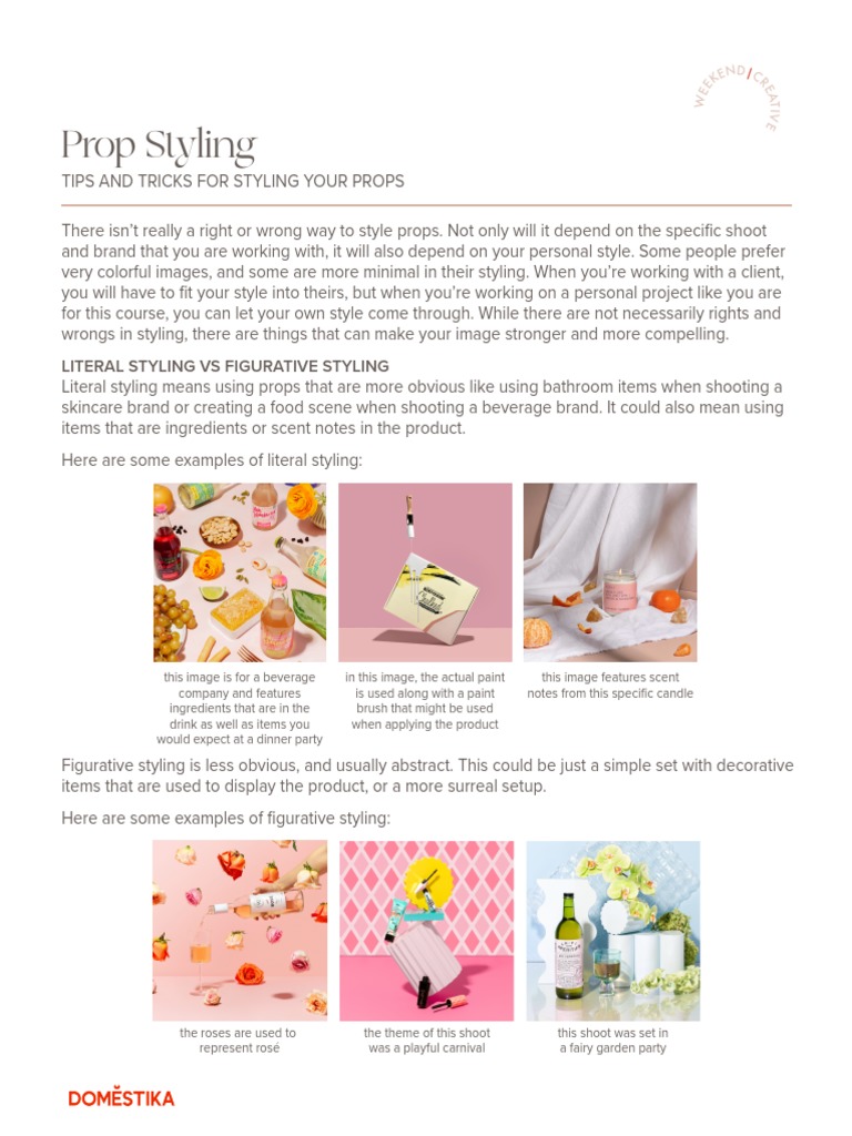 Prop Styling: Check-List | PDF