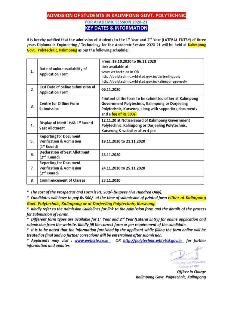 KLM Key Dates and Guideline | PDF | University And College Admission ...