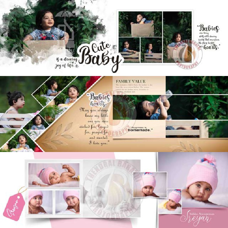 Baby Portrait 12X36 Album PSD Sample | PDF