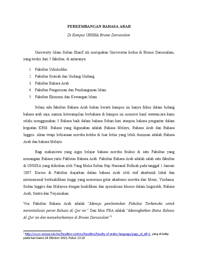 Perkembangan Bahasa Arab | PDF | Seni & Disiplin Bahasa | Kajian Bahasa Asing