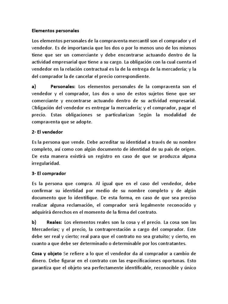 Elementos Personales | PDF | Ley de obligaciones | Derecho civil ...