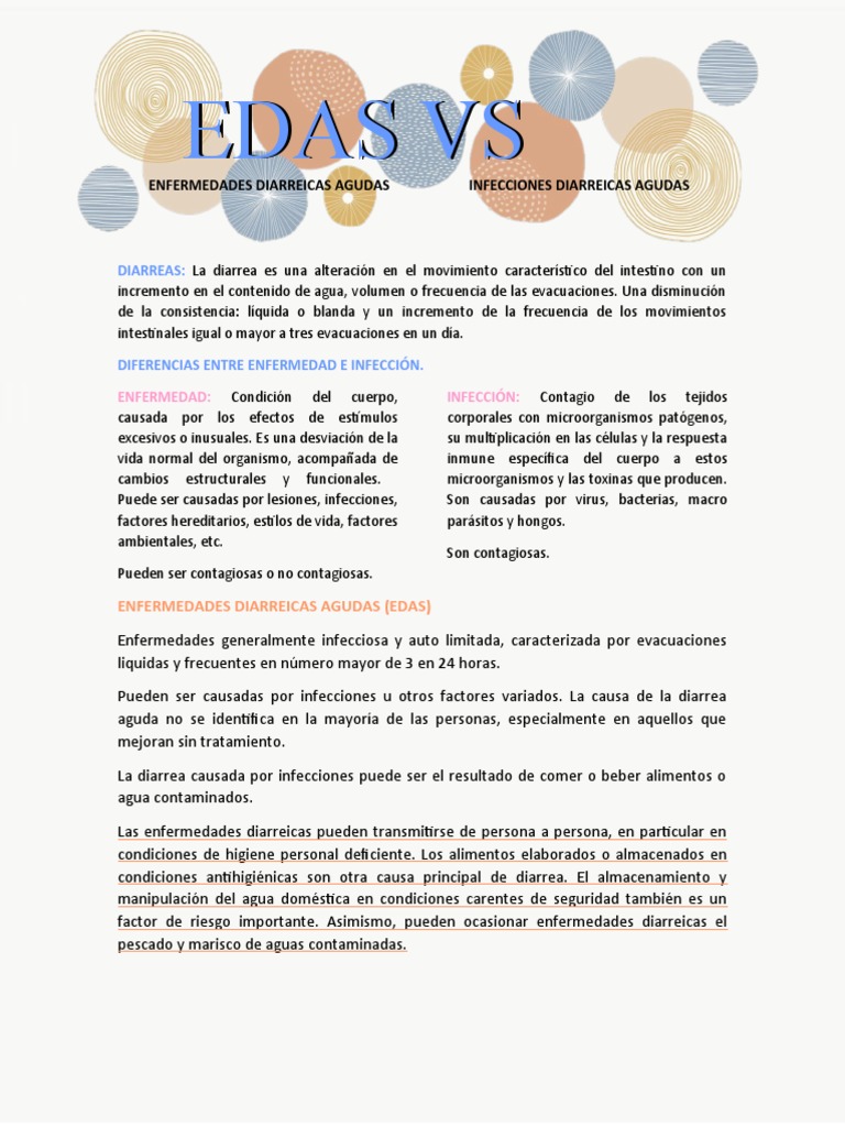 Edas VS Idas | PDF | Diarrea | Infección