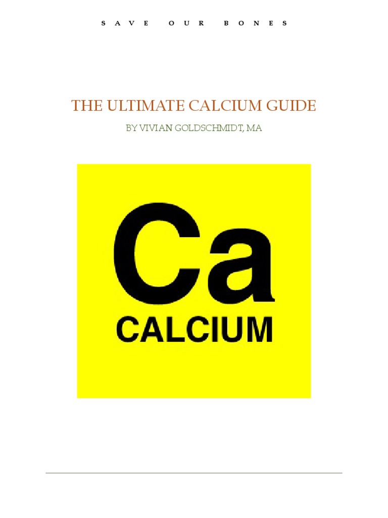 The Ultimate Calcium Guide: by Vivian Goldschmidt, Ma | PDF | Milk ...