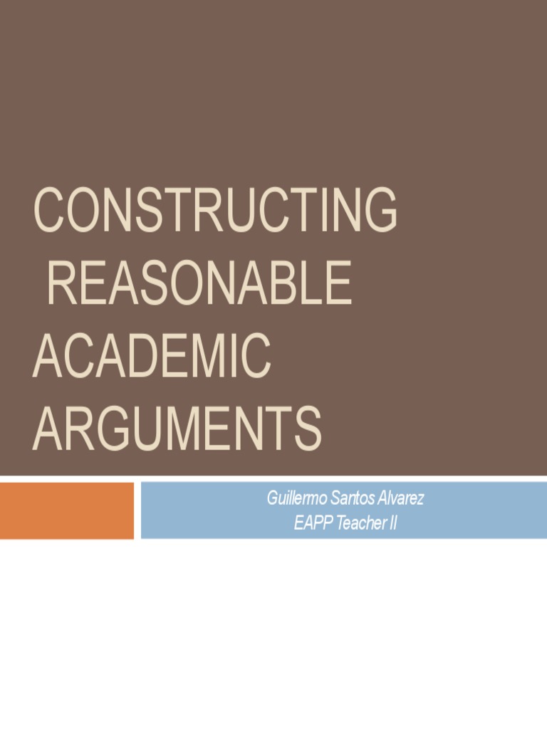 Fourpillars of Reasonable Argument | PDF | Argument