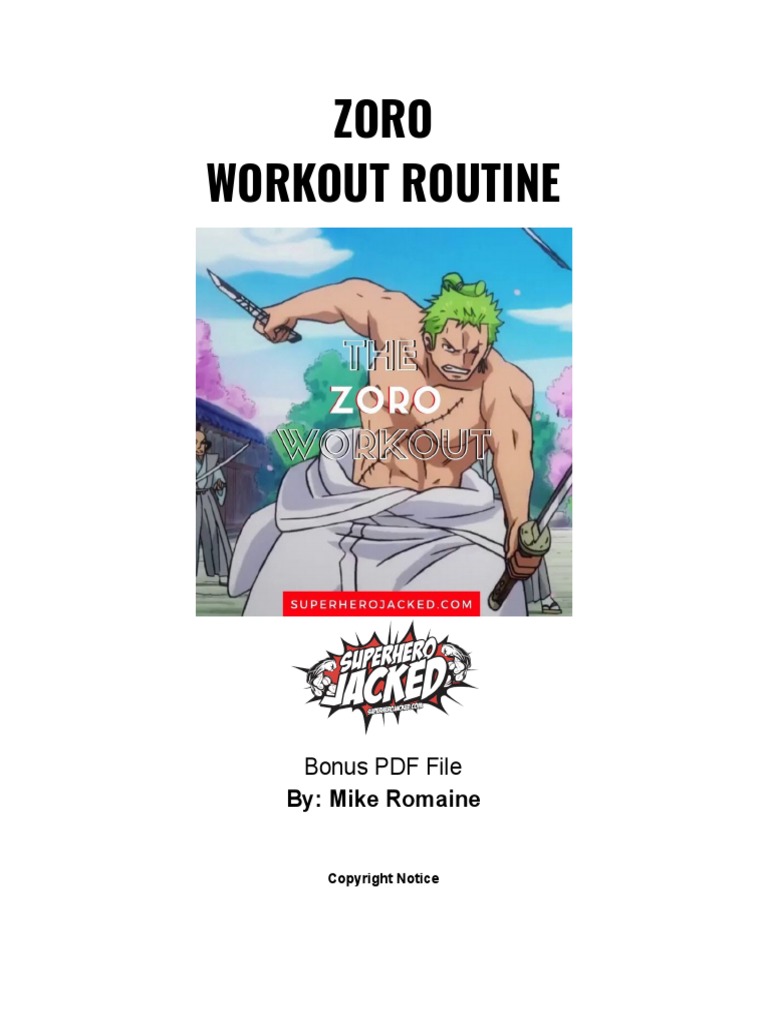 Zoro Workout Routine PDF | PDF | Recreation