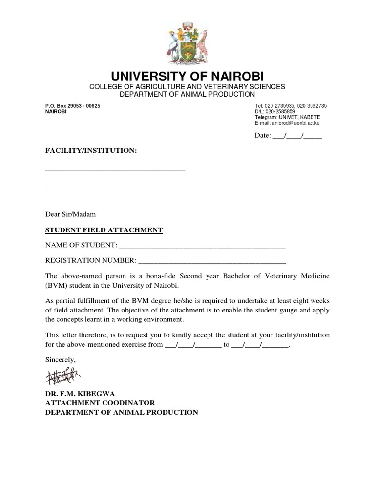 Attachment Letter Template | PDF | Social Science | Technology ...