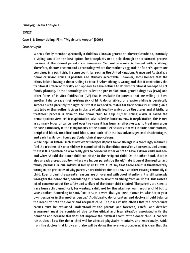 Bioethics Case Study | PDF | In Vitro Fertilisation | Organ Donation