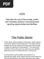 Private, Public and Voluntary Sectors in Sport | PDF | Policy | Economies