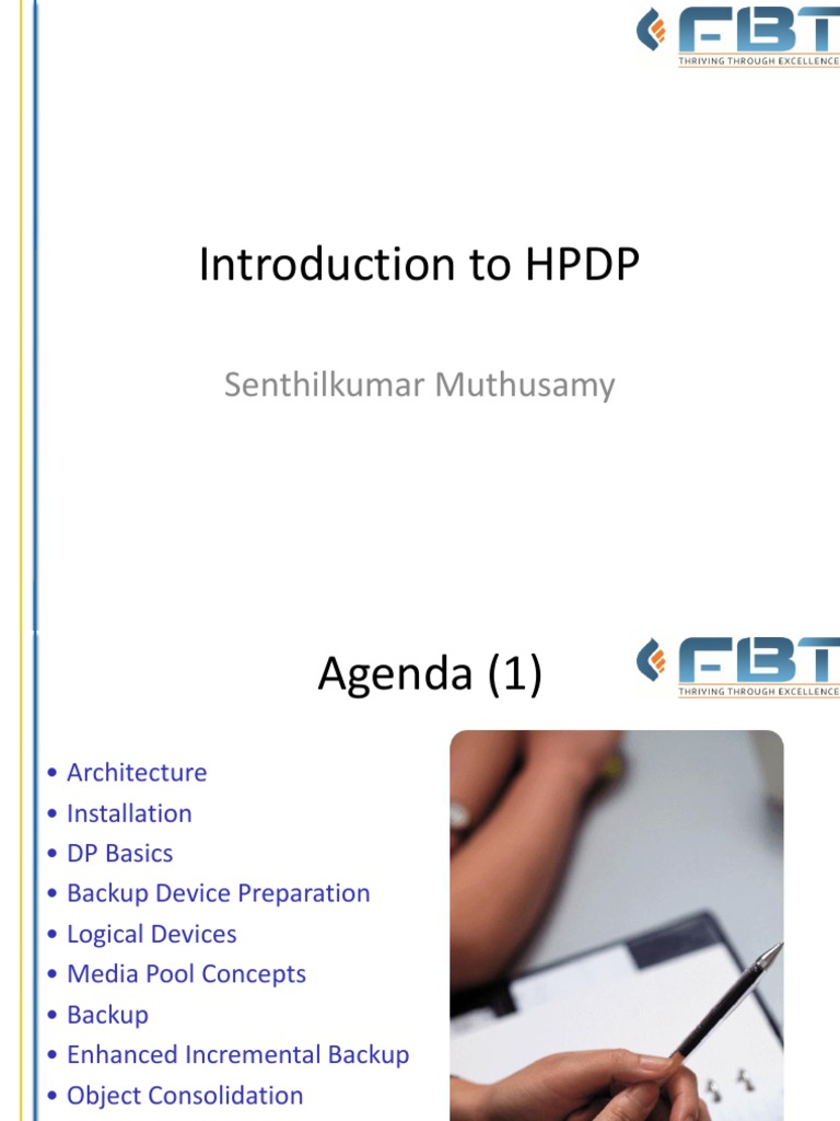 FBT HPDP Introduction | PDF | Backup | Installation (Computer Programs)