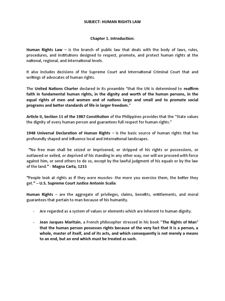 An Introduction to the Foundations and Principles of Human Rights Law ...