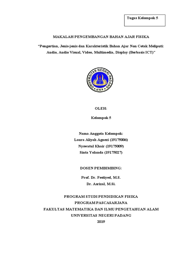 Bahan Ajar Fisika Non Cetak | PDF | Ilmu Sosial