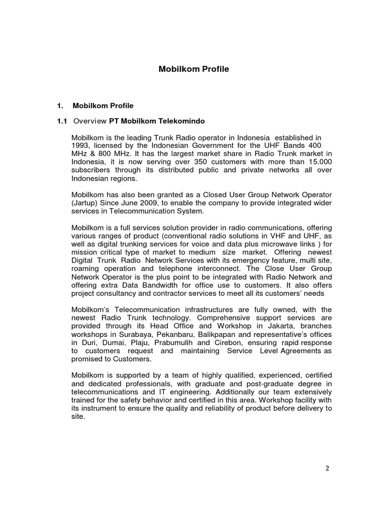 Mobilkom Profile 1.1 | PDF | Telecommunication | Scada