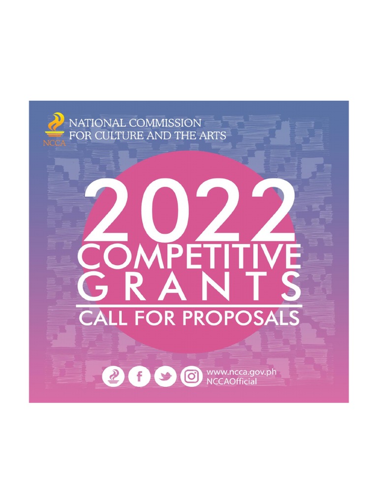 2022 NCCA Call For Proposals - Competitive Grants Program | PDF ...
