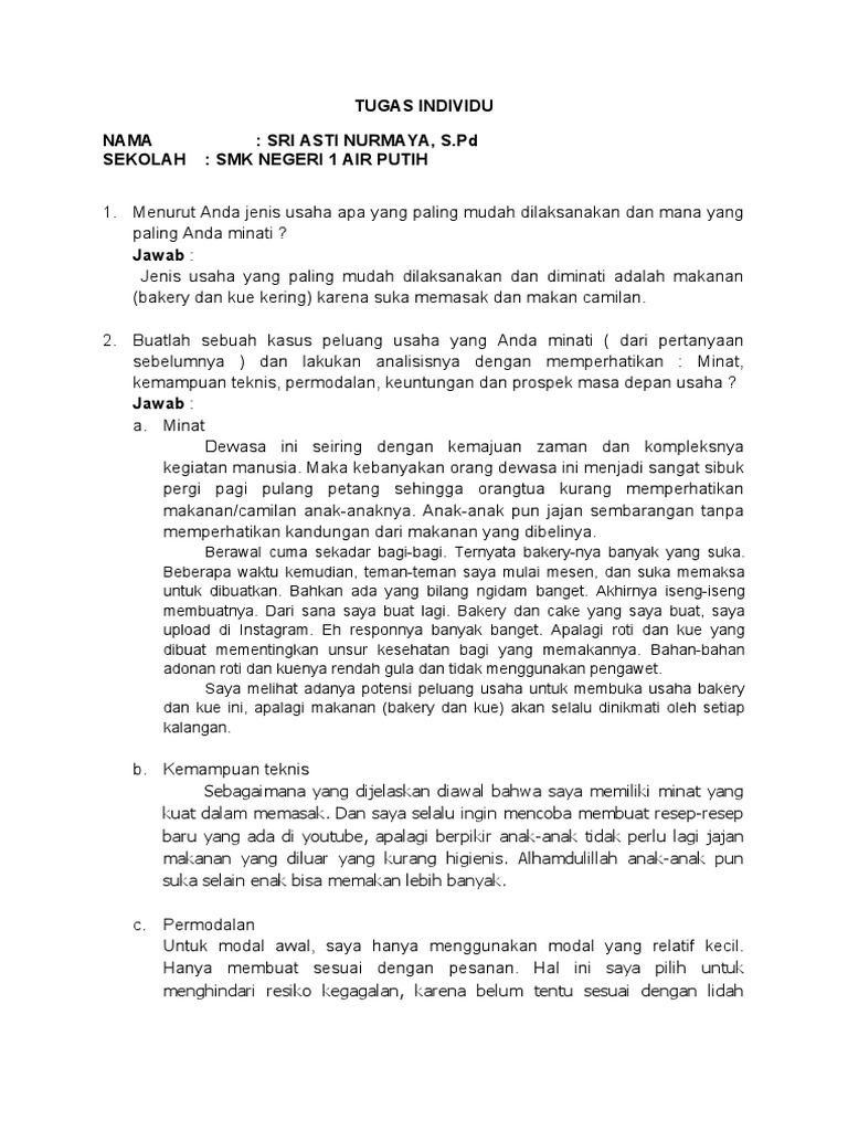 Tugas - Individu - Sri Asti Nurmaya - Tim 1 - Smkn. 1 Air Putih | PDF