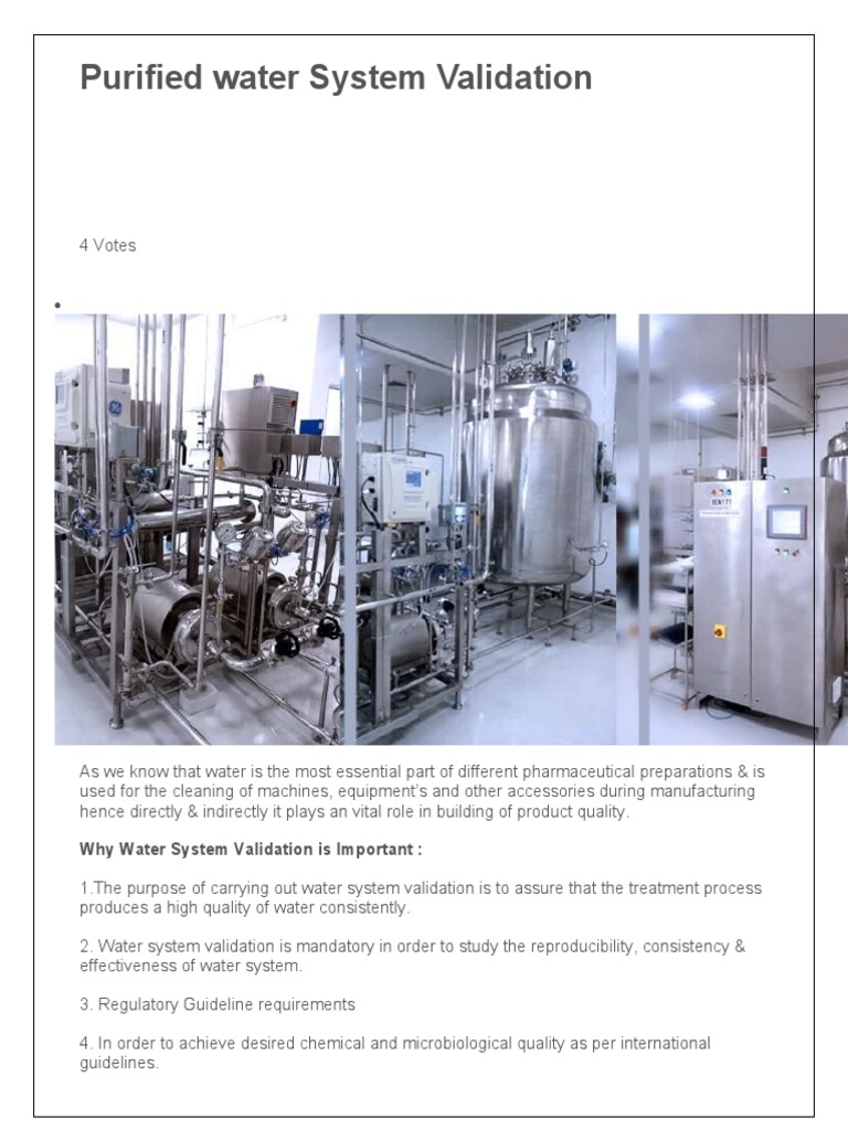 Purified Water System | PDF | Verification And Validation | Chemistry